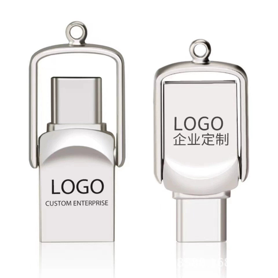 Трансграничная двухинтерфейсная USB-флешка Type-C для компьютера и мобильного телефона, высокоскоростная металлическая автомобильная USB-флешка большой емкости 1 ТБ 2 ТБ