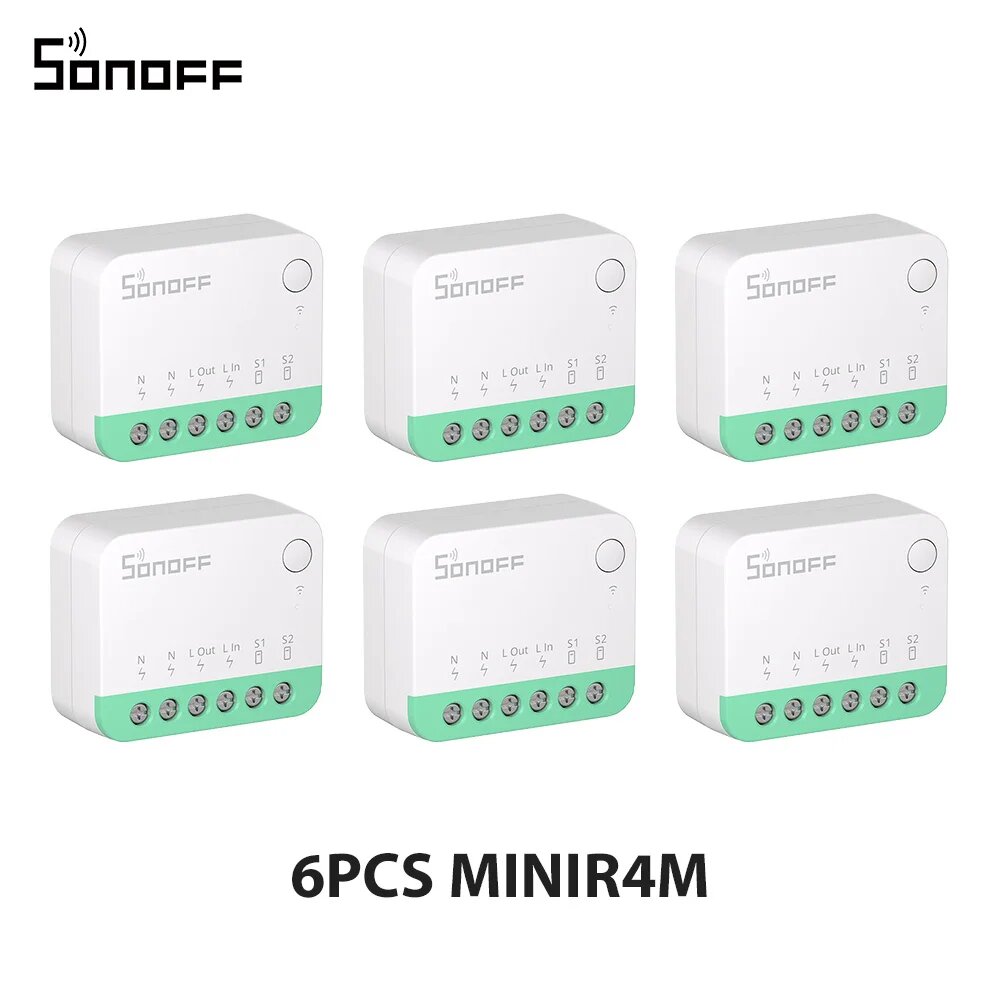 SONOFF MINIR4M Wi-Fi реле, комплект 6 шт