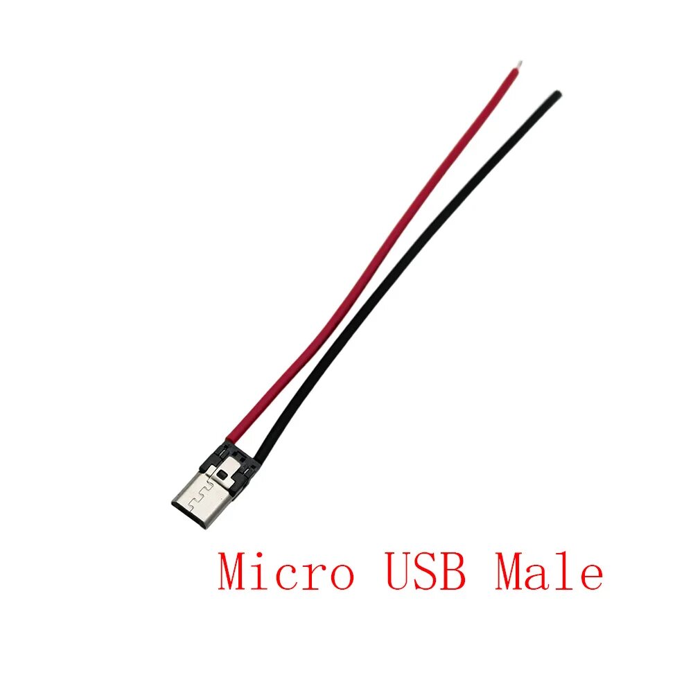 Micro USB Male разъем для пайки, 2шт