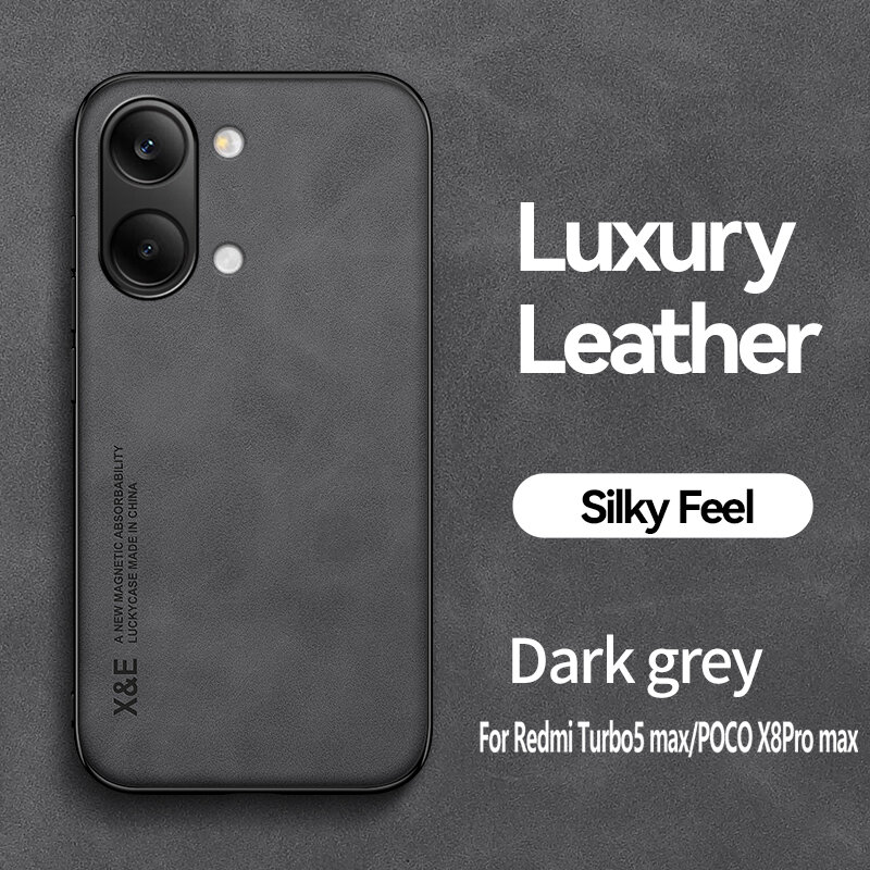 Чехол для Poco X8 Pro Max / Поко X8 Про макс Нежная замшевая кожа Защитная оболочка от падения, soft touch, бампер, искусственная кожа, защита камеры, ударопрочный, Poco, Poco X8 Pro Max, черный,