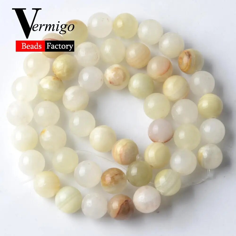 Бусины из оникса Vermigo 8 мм, 46 шт.