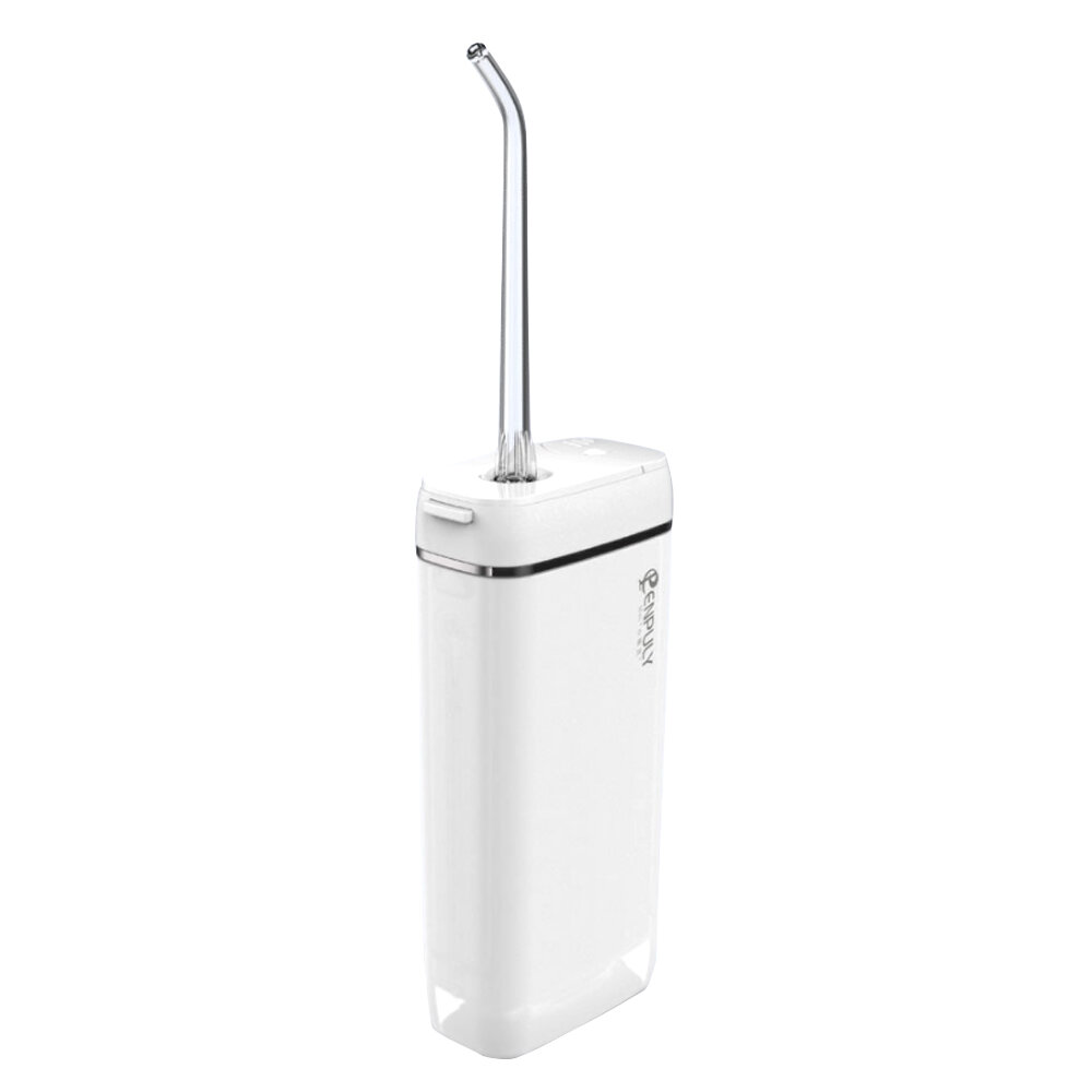 ENPULY Mini Oral Dental Irrigator M6, водяной флоссер для зубов, портативный бесконтактный очиститель, заряжаемый, 130ML резервуар, 1100mAh литий батарея, 40-140PSI, 1600 раз/мин, 0.6мм, IPX8, Micro USB, 1 шт, без упаковки, без логотипа