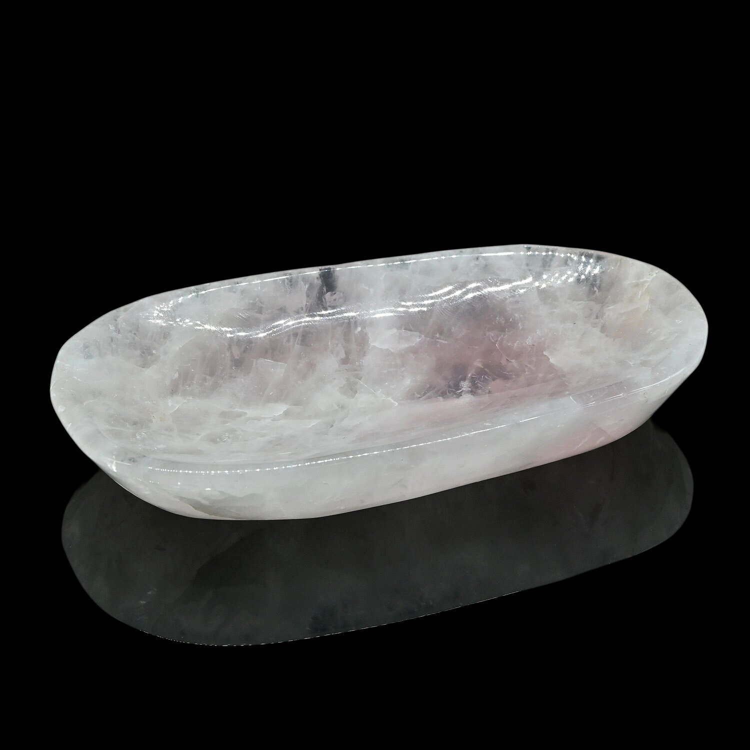 Мыльница из розового кварца 135*75*22мм, 263г