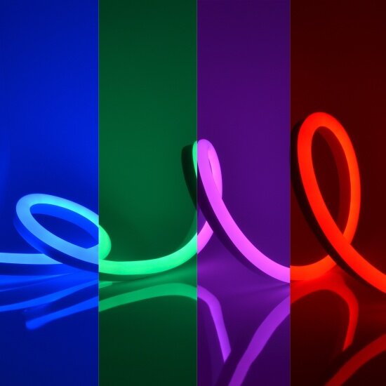 Светодиодная лента Uniel NEON ULS-N02-5050-60LED/m-13mm-IP67-DC12V-14W/m-5M-RGB блистер