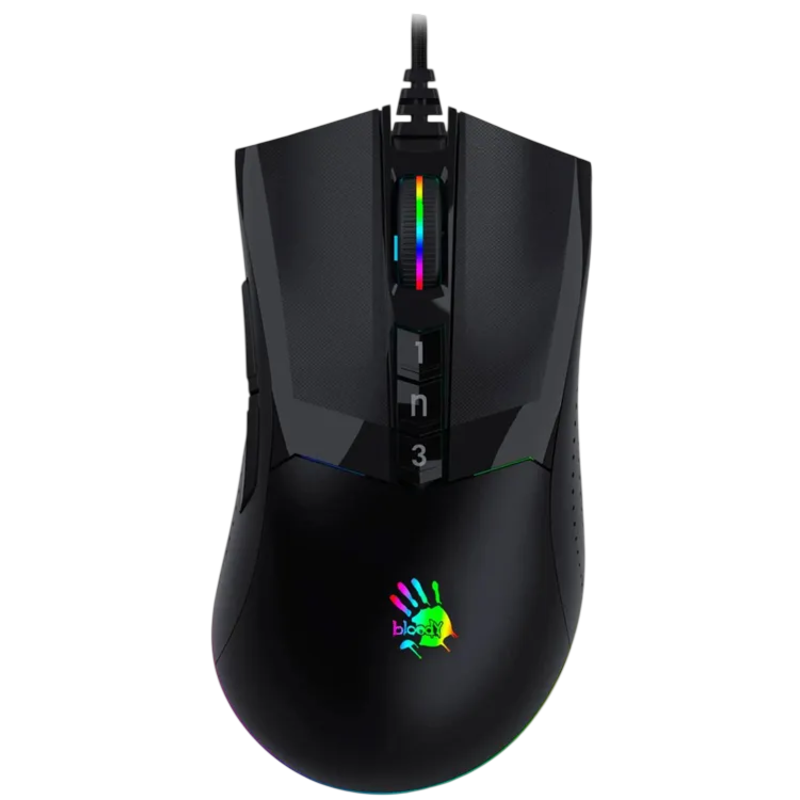 Мышь A4Tech Bloody W90 Max, 10000 dpi, USB, 7 кнопок, чёрный