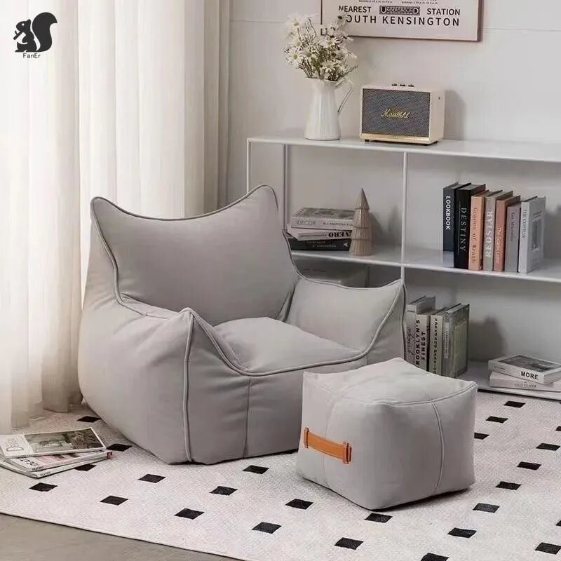 FanEr Кресло-мешок Трон, Ткань, Размер XXL, серый,100*55*110