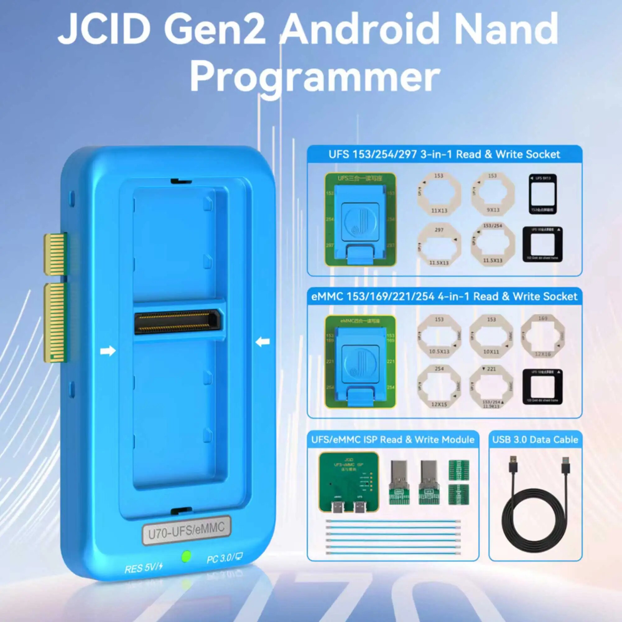 JCID U70 Host Программер NAND для Android — фото 1