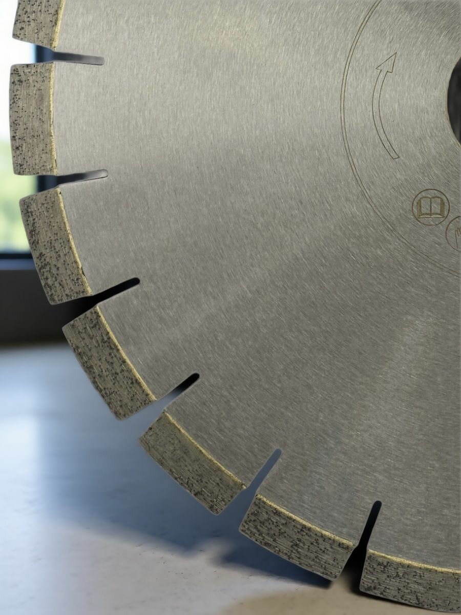 Алмазный диск для камнерезных станков Troikastone Quartzite Silent 350мм, бесшумный (350*40/42*3.0)