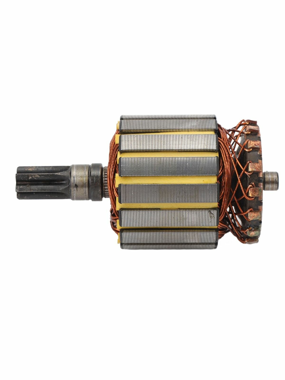 Якорь ротор двигателя лебедки 12V 3000lb для ATV 4x4 — металл, длина вала 143 мм, расстояние между валами 55 мм