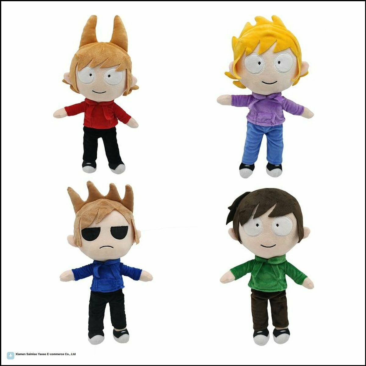 Мягкая игрушка Eddsworld внутри помещения с эксклюзивным кукольным декором, красного цвета.