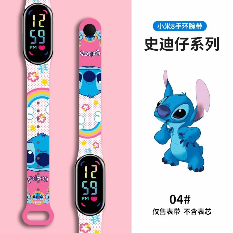Браслет с принтом серии Stitch для Xiaomi Mi Band 10 9 8, сменный браслет для Mi Band 9/8, ремешок для часов NFC в подарок