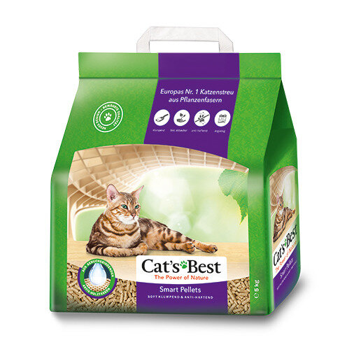 Наполнитель древесный комкующийся для кошачьих туалетов Cats Best Smart Pellets, 10 л