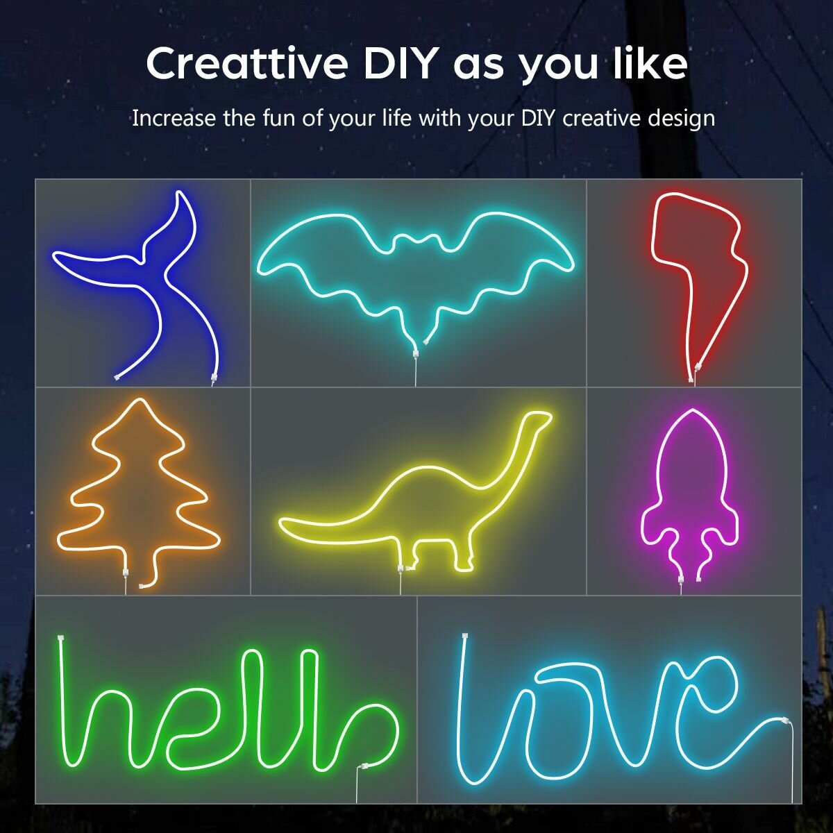 5 В RGB неоновая лента (6MMX12MM) + USB 5 В TUYA WIFI RGB контроллер (с кнопками)