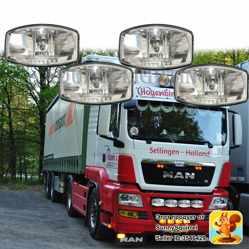 Фара дальнего света 24В для грузовиков Scania, Volvo, MAN, Renault — мощный прожектор для улучшенной видимости