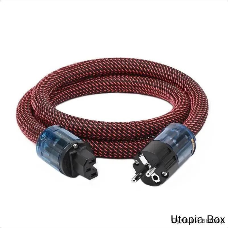 Аудиокабель IEC 3-pin/Powercon, 1 м, красный