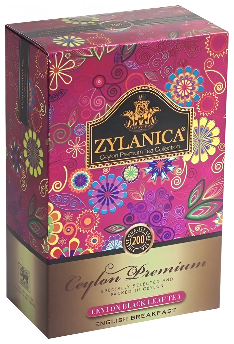 Черный чай ZYLANICA Ceylon Premium Английский завтрак крупнолистовой 200 г