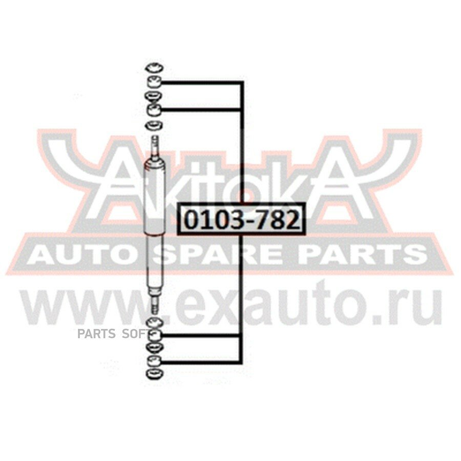0103-782 ASVA втулка заднего амортизатора ASVA 0103782 | цена за 1 шт