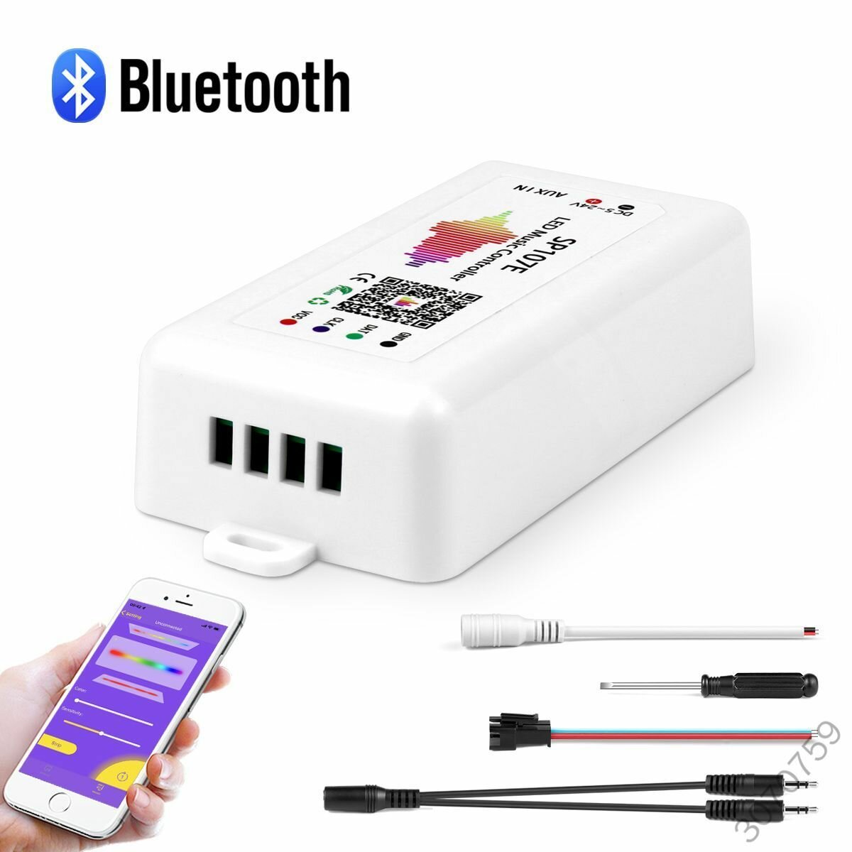 Контроллер SP107E для адресных LED лент WS2812B/WS2811 Bluetooth/Music синхронизация, RGBIC, 5-24V