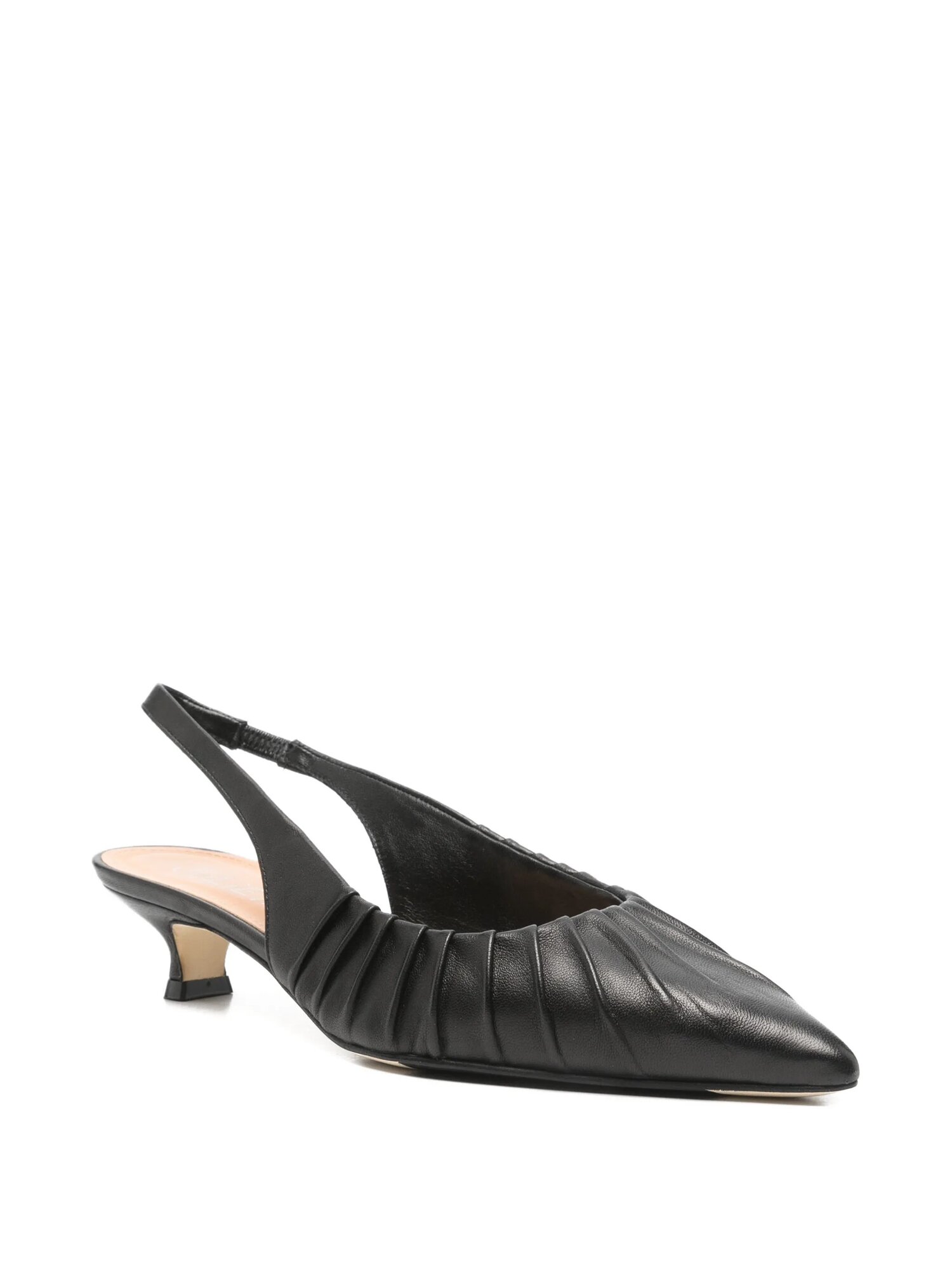 Туфли Julie Dee Leather ruched pumps, размер 39, black/black — фото 1