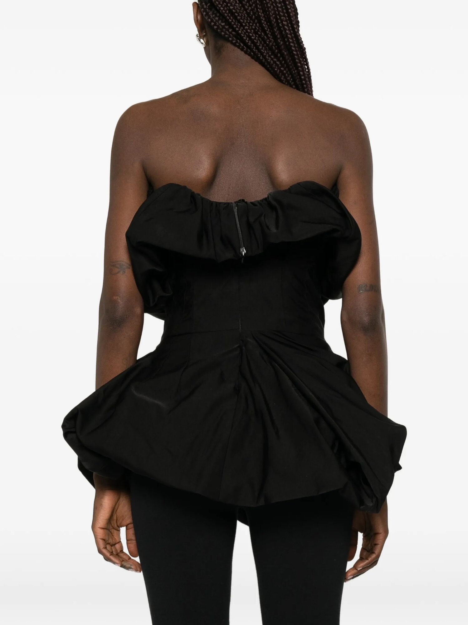 Блуза MAGDA BUTRYM Pleated blouse, размер 38, black / black — фото 1