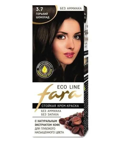 Краска для волос Fara 3.7 шоколад eco line, для всех типов волос