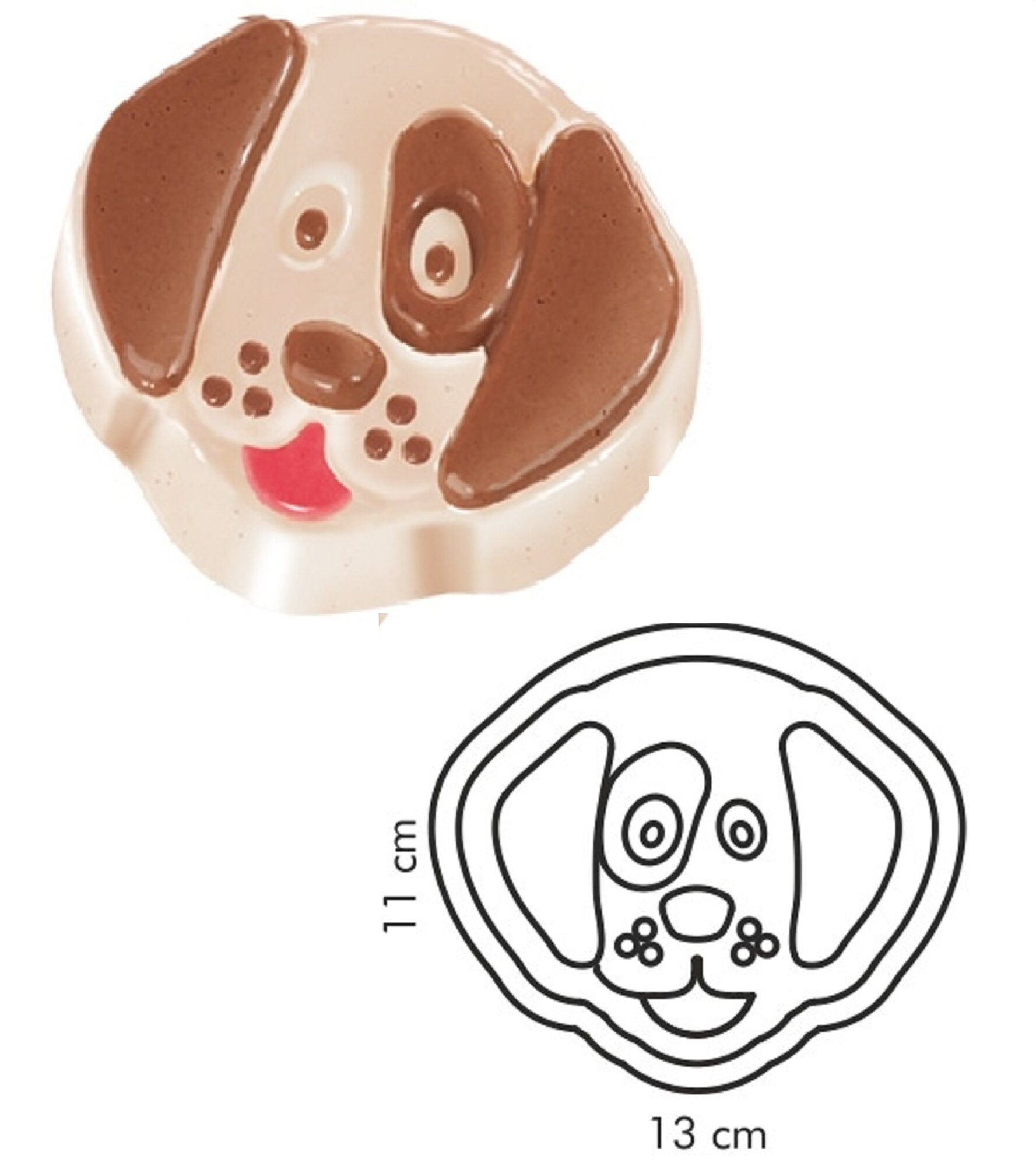 Формочка силиконовая для выпечки собачка DELICIA KIDS 630943