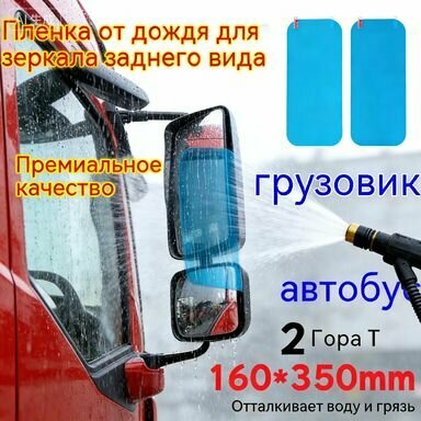 Защитная пленка для автомобильного зеркала заднего вида 350*160 мм:2 шт.