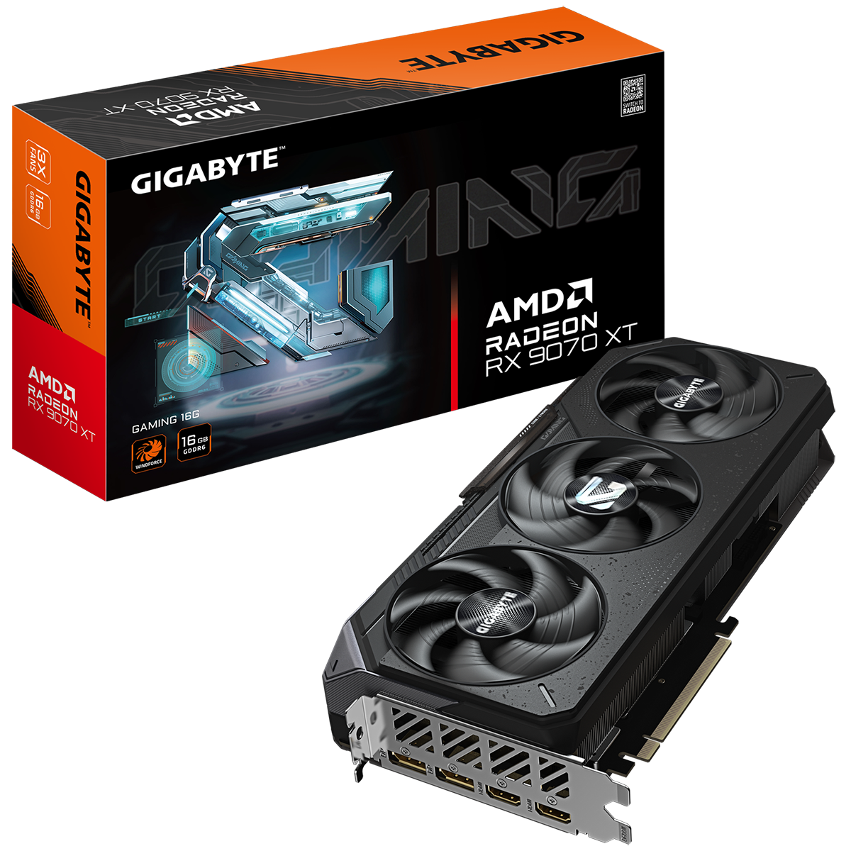 Видеокарта Gigabyte Radeon RX 9070 XT 16 ГБ (Radeon RX 9070 XT GAMING 16G), RTL