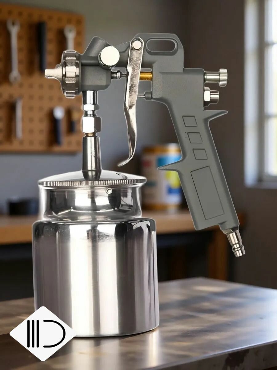 Краскопульт Pegas pneumatic (2705) S990 нижний бак сопло 2мм.