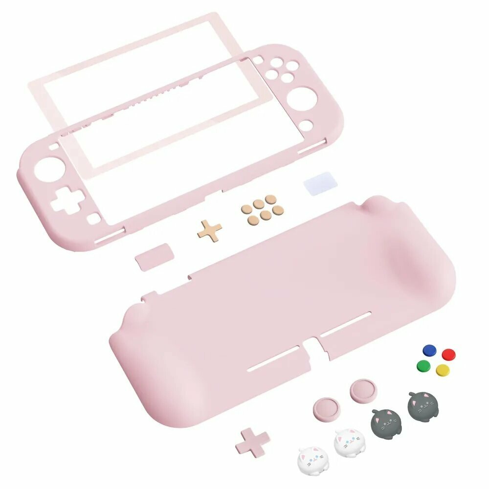 PlayVital Защитный чехол для Nintendo Switch Lite + насадки на джойстик Кошка