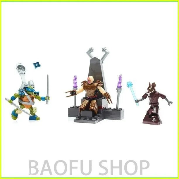 Фигурка Mega Construx Teenage Mutant Ninja Turtles Shredder's Throne Battle Битва за трон Шреддерса Красивый цвет R701 ABS пластик 85шт — фото 1