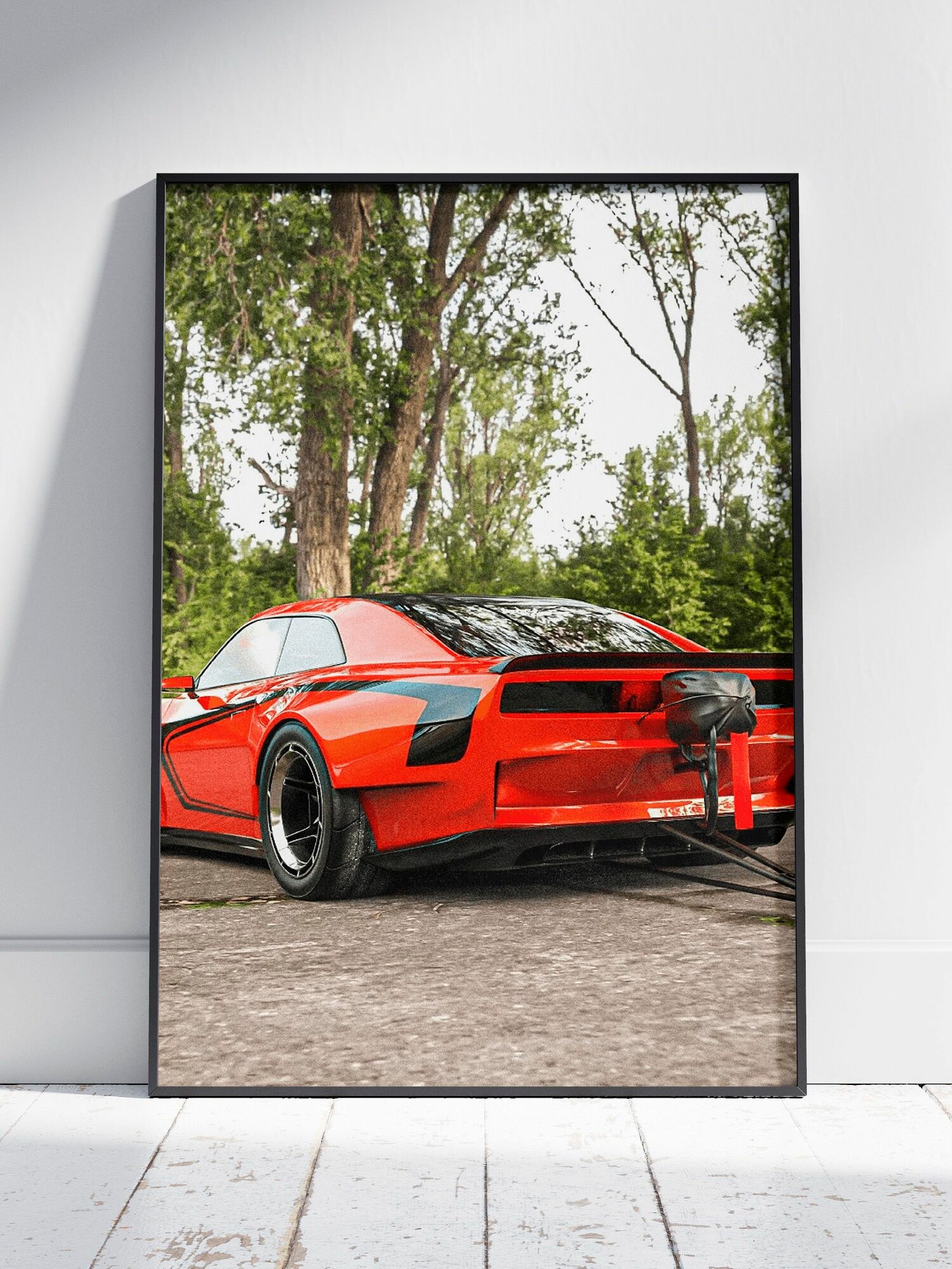 Плакат на стену для интерьера Легенды Авто (Додж Чарджер Дайтона - Dodge Charger Daytona 1) - Постер по машине формата A3 (30x42 см)