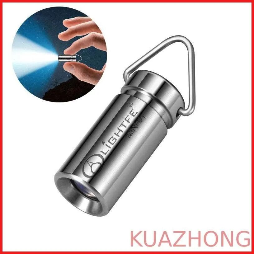 Мини-фонарь LIGHTFE Mini 01, ручной, светодиодный, титановый корпус, водонепроницаемый, для активного отдыха