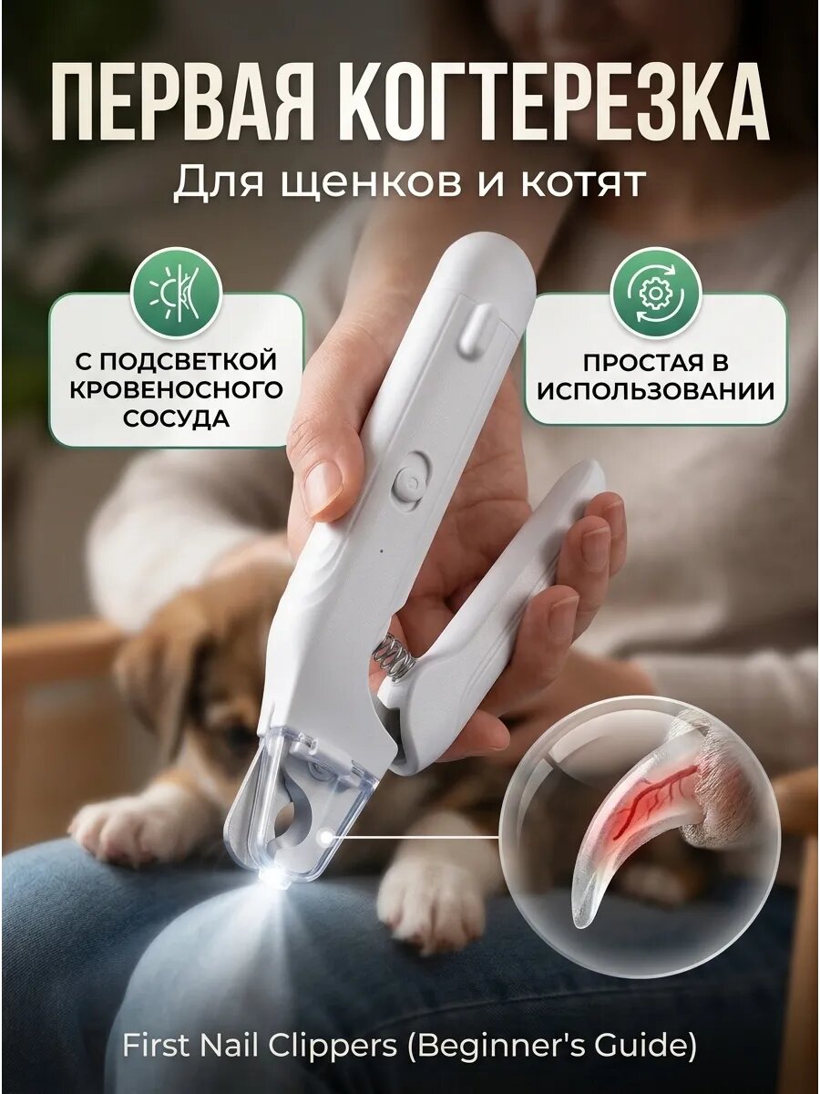 Когтерезка для кошек и собак с ограничителем защита от порезов|