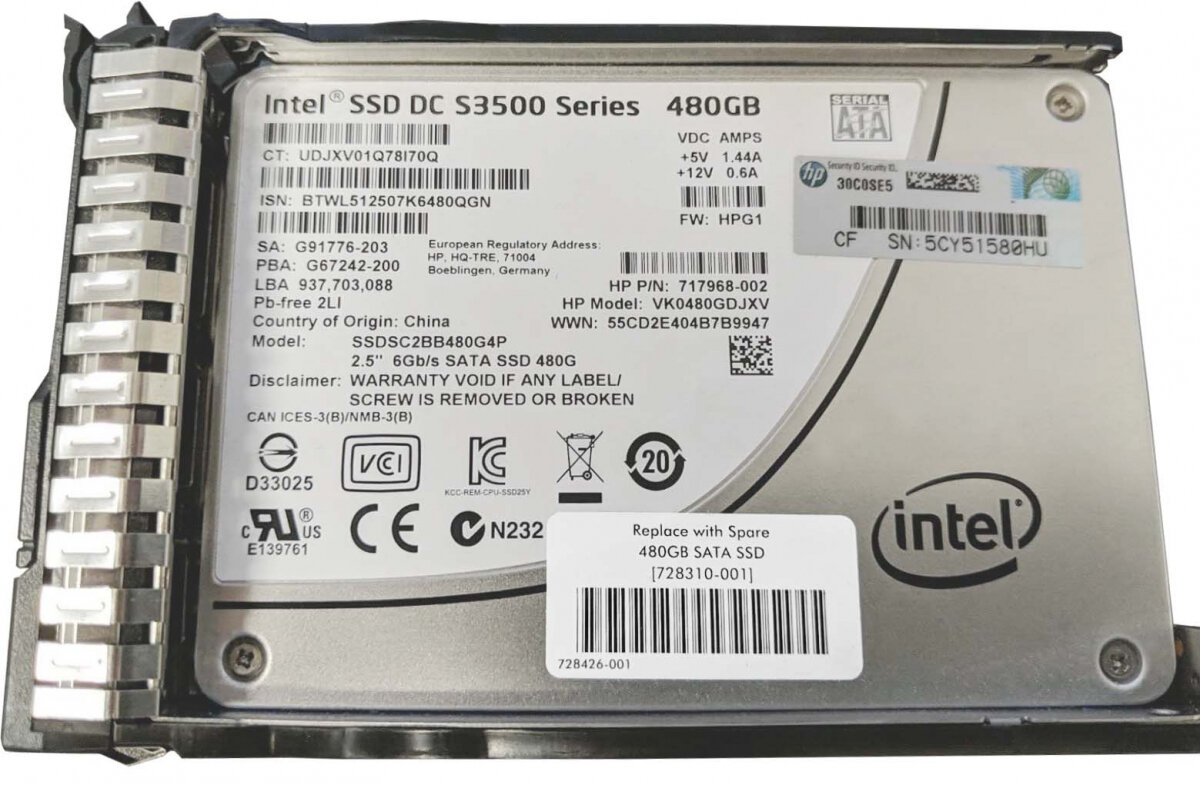 Жесткий диск HP 803647-B21 480Gb SATAIII 2,5" SSD