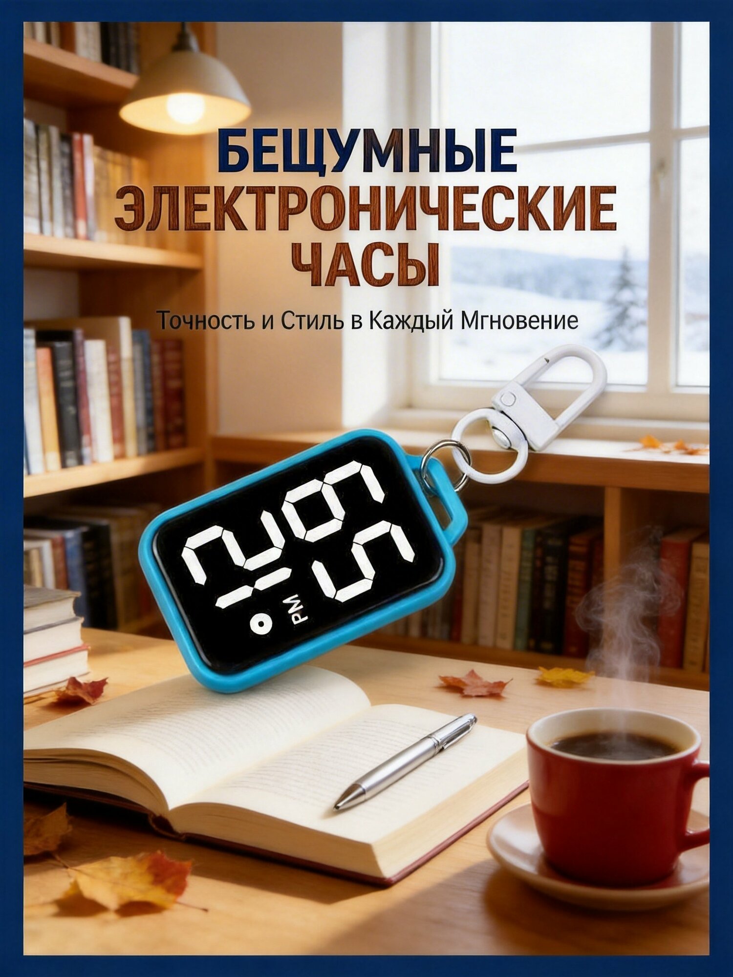 Бесшумные электронные часы, карманный светодиодный брелок-подвеска для студентов с крупным высокочетким дисплеем и компактным дизайном для рюкзака и ключей