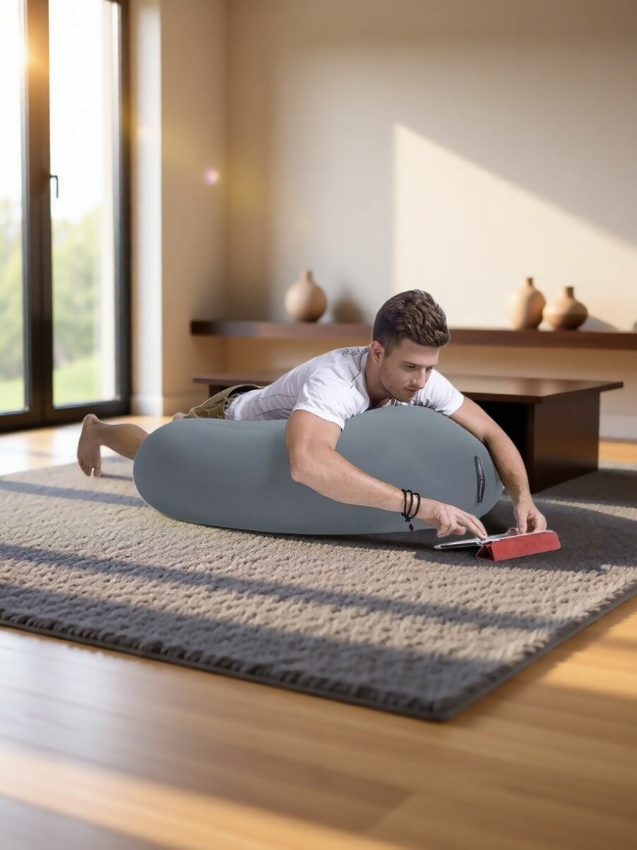 Кресло-мешок нового формата aLounge - Space Pod - Moon Grey, 2XL (серый) - кресло-шезлонг моментально восстанавливащее форму