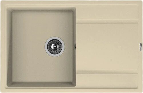 Мойка кухонная Florentina Липси 20.270. C0780.202 кварцевая, 78x51, прямоугольная, мойка для кухни, с крылом, бежевая, матовая