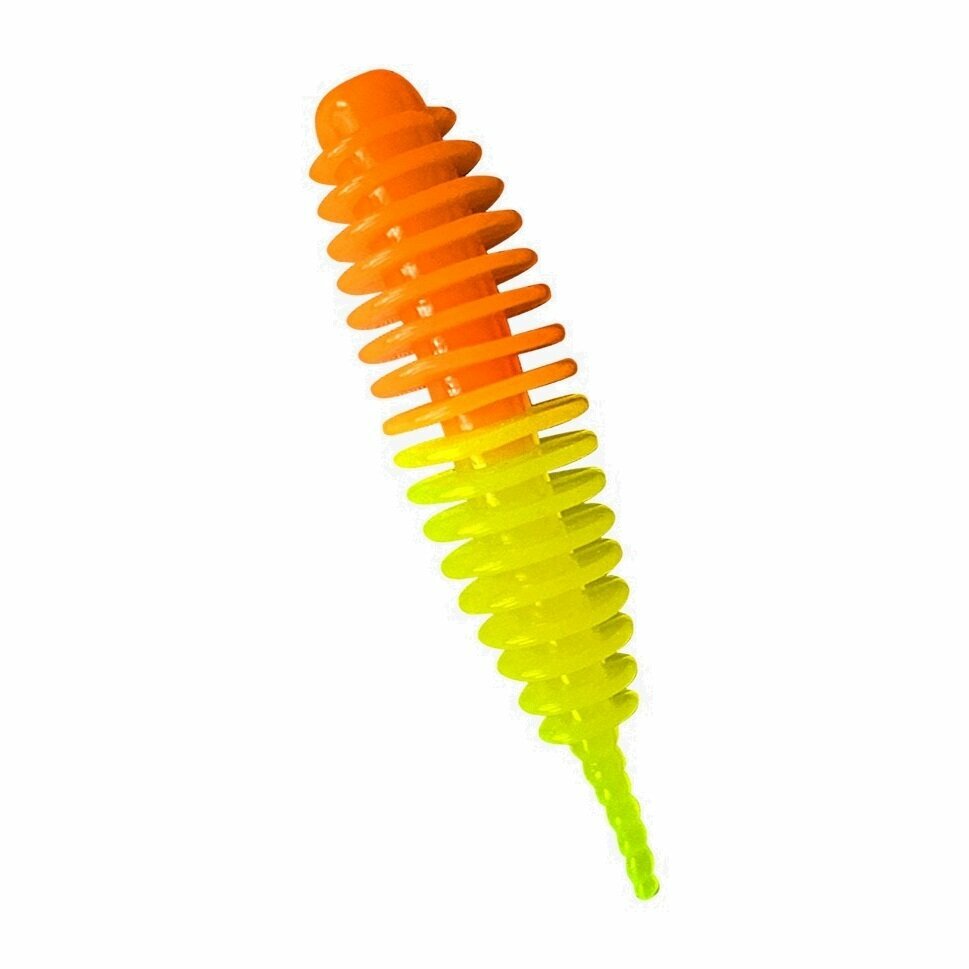 Силиконовая приманкаTROUT BAIT в банке, JUMBO 65, СЫР, COL. 22 (Orange-Lemon)