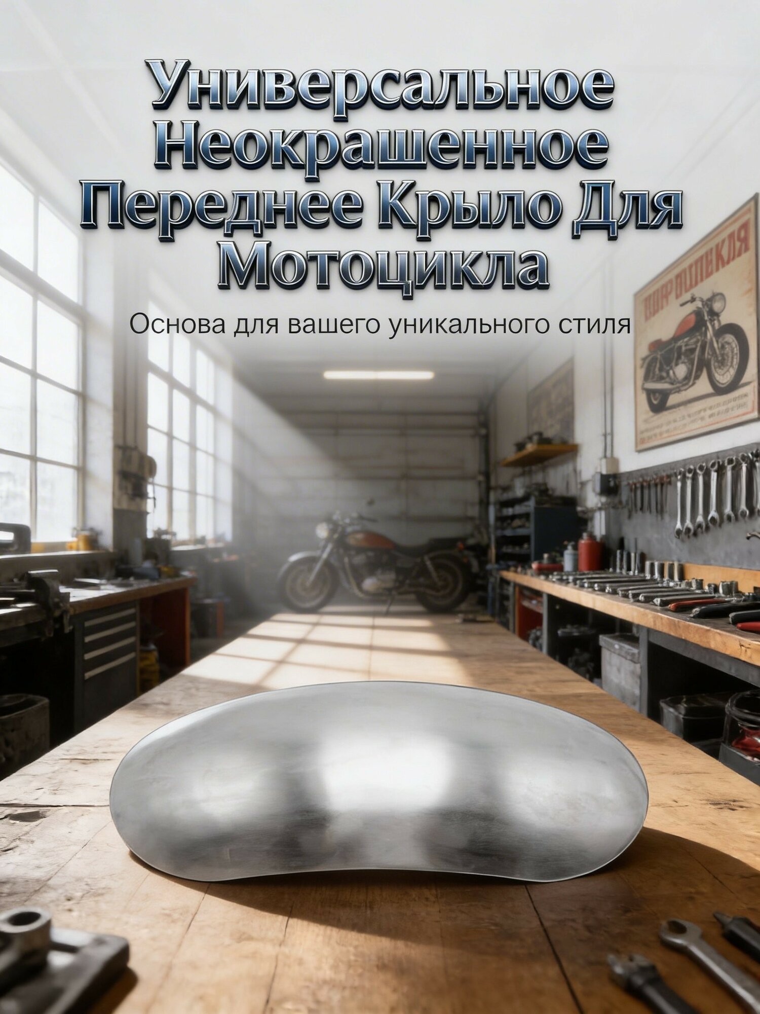 Универсальное неокрашенное переднее крыло для мотоцикла, алюминиевое крыло спереди для замены и тюнинга