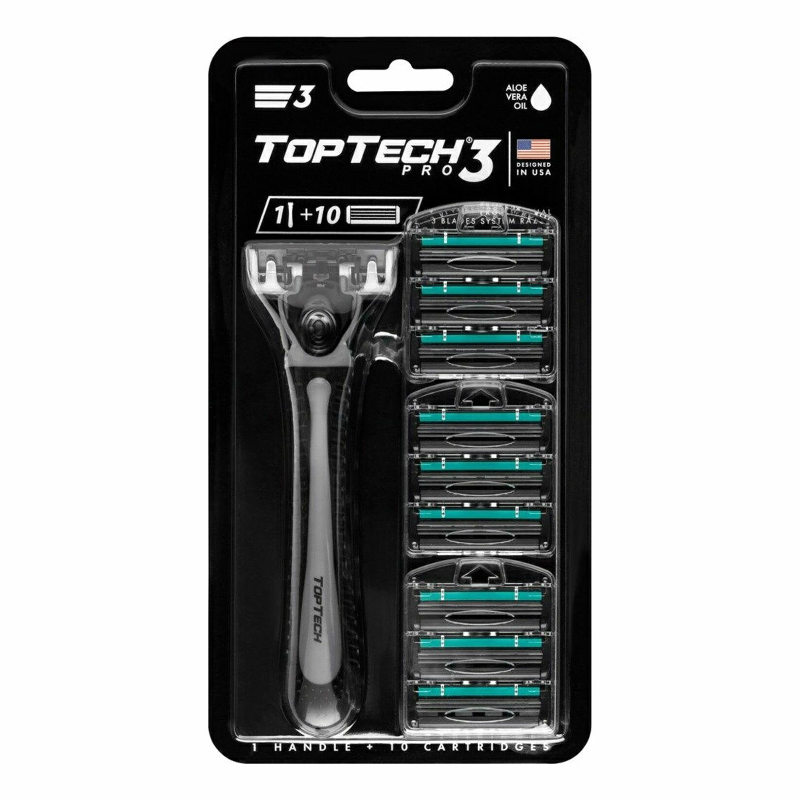 Бритвенный станок Toptech Pro 3 + 10 сменных кассет