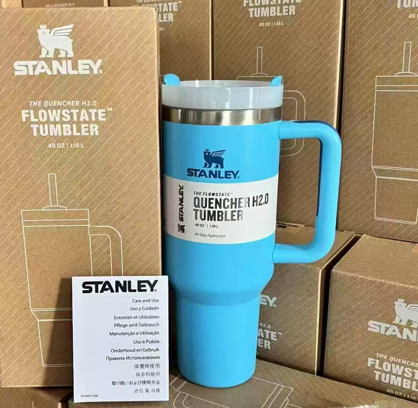 Термокружка из нержавеющей стали для холодных и горячих напитков, Stanley 1.18л, синий