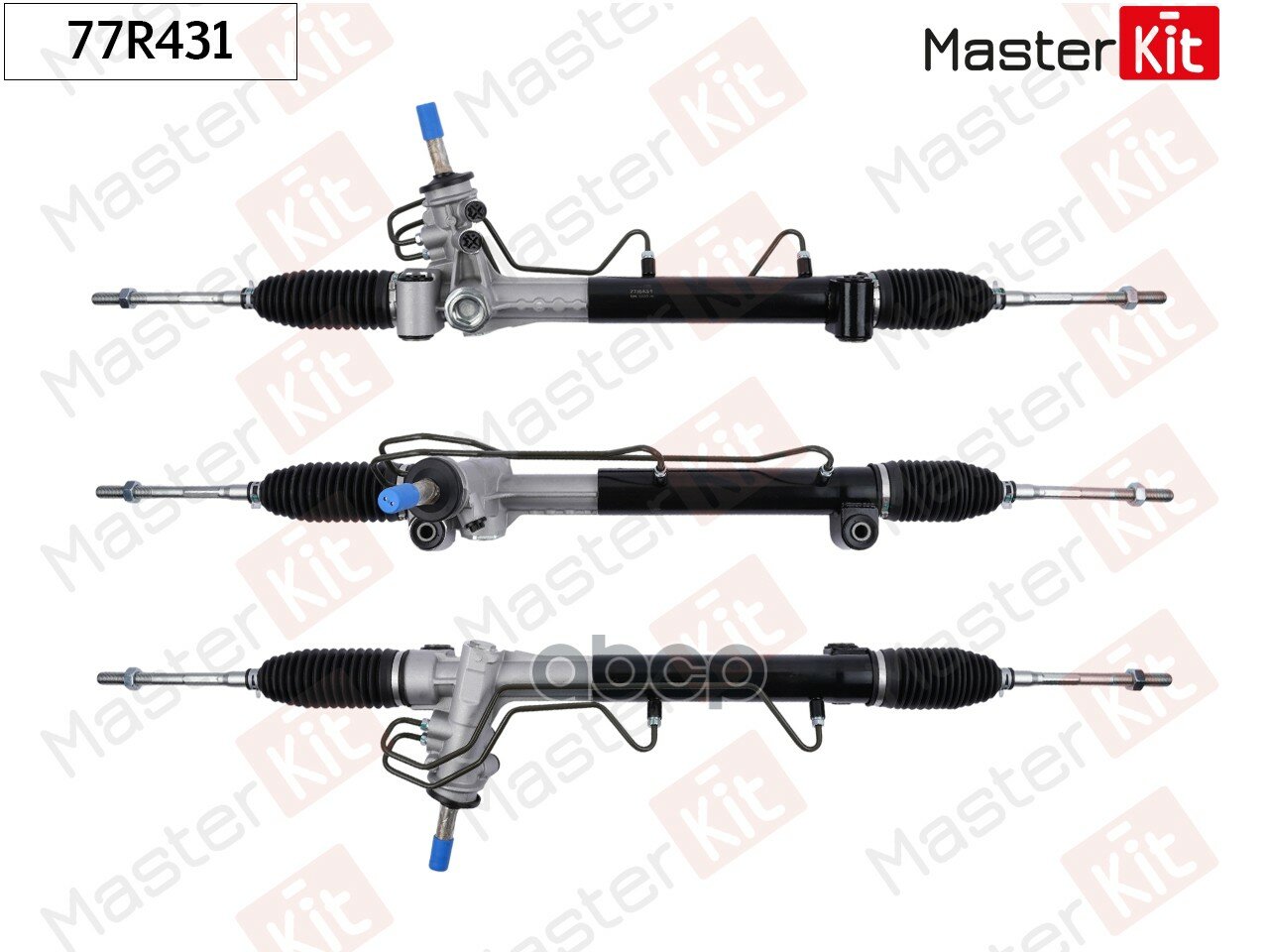 Рулевая рейка для планового ремонта, применяется на Opel Astra H, 2005–2010. MasterKit арт. 77R431