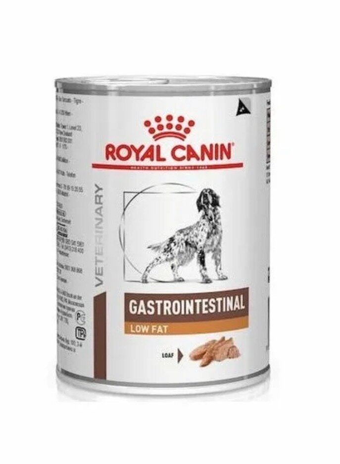 Влажный корм для собак Royal Canin GastroIntestinal Low Fat при болезнях ЖКТ, с низким содержанием жира 12 шт. х410гр.