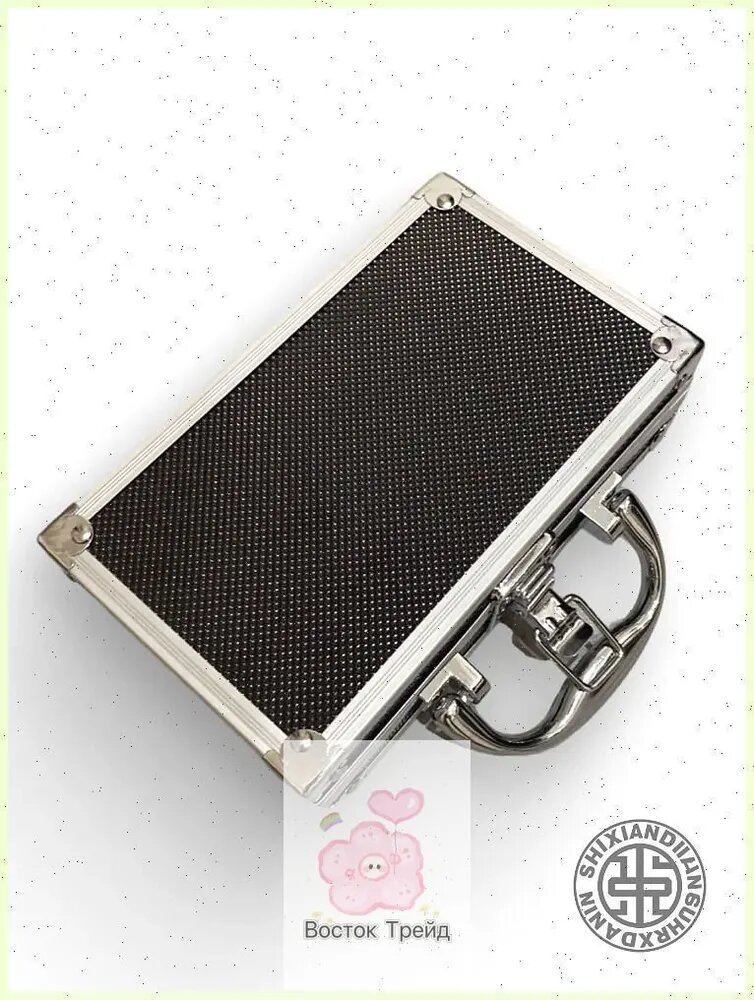 Мини чемодан для денег, открытка для денег 6х11х18 см. Черный подарочный конверт на День рождения, Новоселье