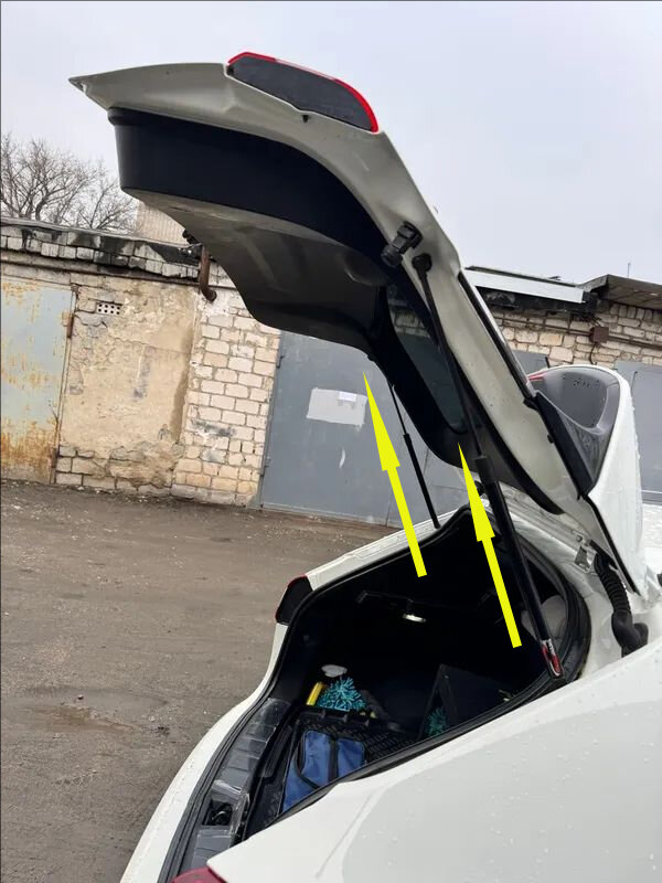 Газовые упоры задней двери багажника для Nissan Qashqai J11 2014-2022 "Амортизаторы" Ниссан Кашкай J11 2 шт Автозапчасти