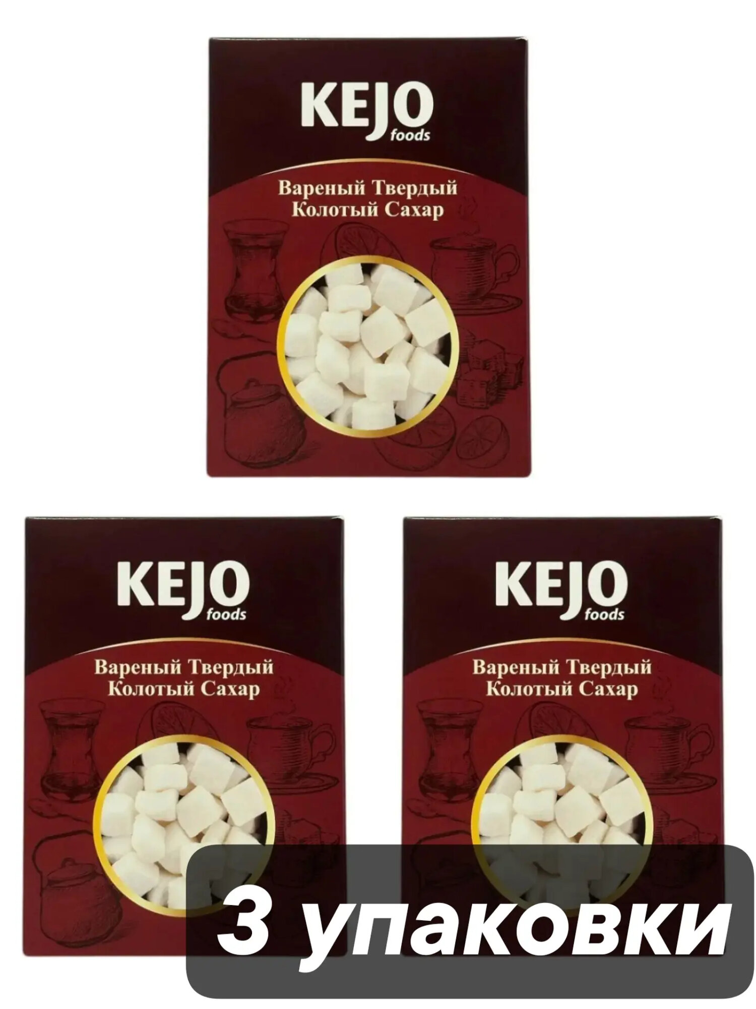 Сахар Kejo Вареный твердый колотый 500 г x 3 шт