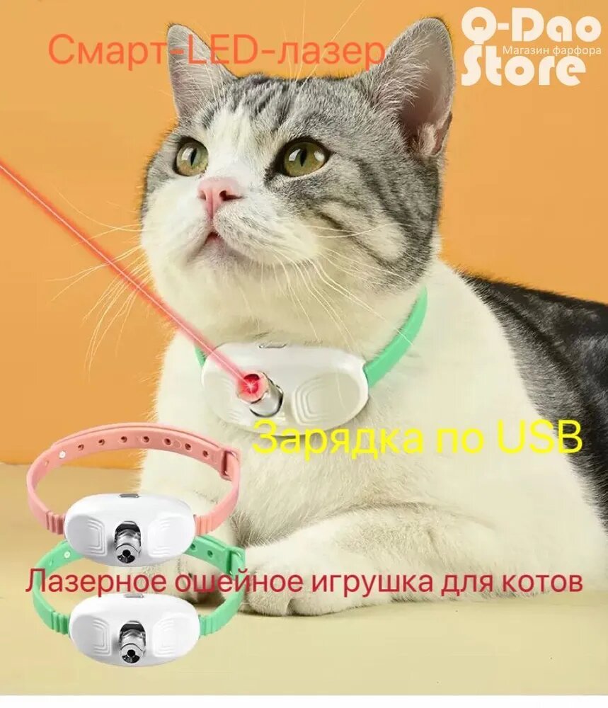 Лазерный ошейник для кота уникальный и забавный кошачий артефакт для вашего питомца