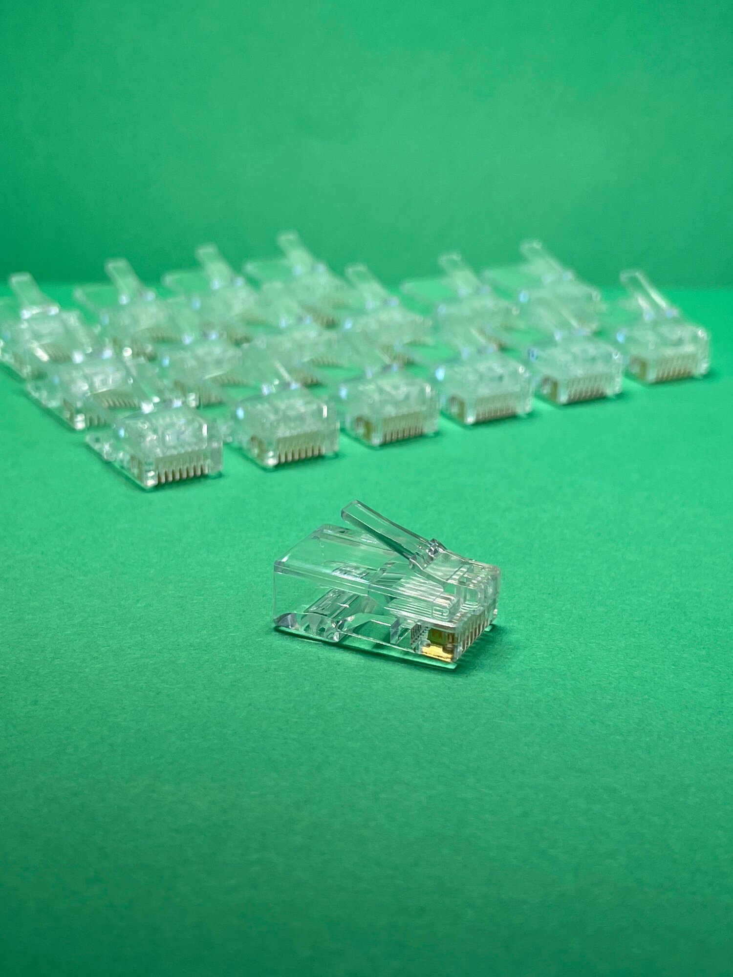 20 шт. Коннектор для интернет кабеля RJ45 cat.5e 8P8C, неэкранированный, штекер для витой пары