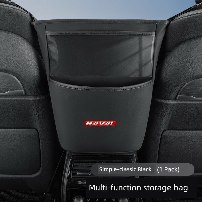 Автомобильная сумка для хранения на переднем сиденье для Haval, классический черный цвет - регулируемый крючок подходит